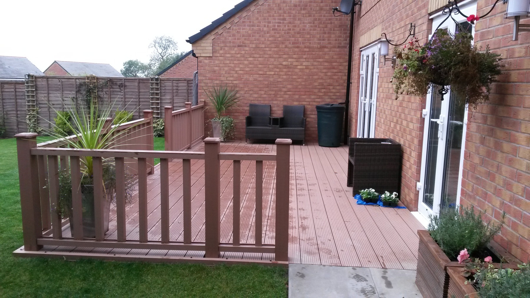 WPC Brown Red Installations - Rockwood WPC