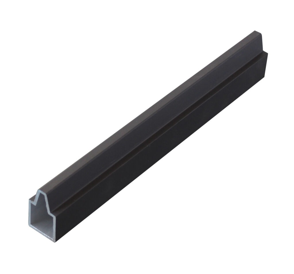 Anthracite Aluminium Bottom Rail 1.8m Long | Rockwood WPC